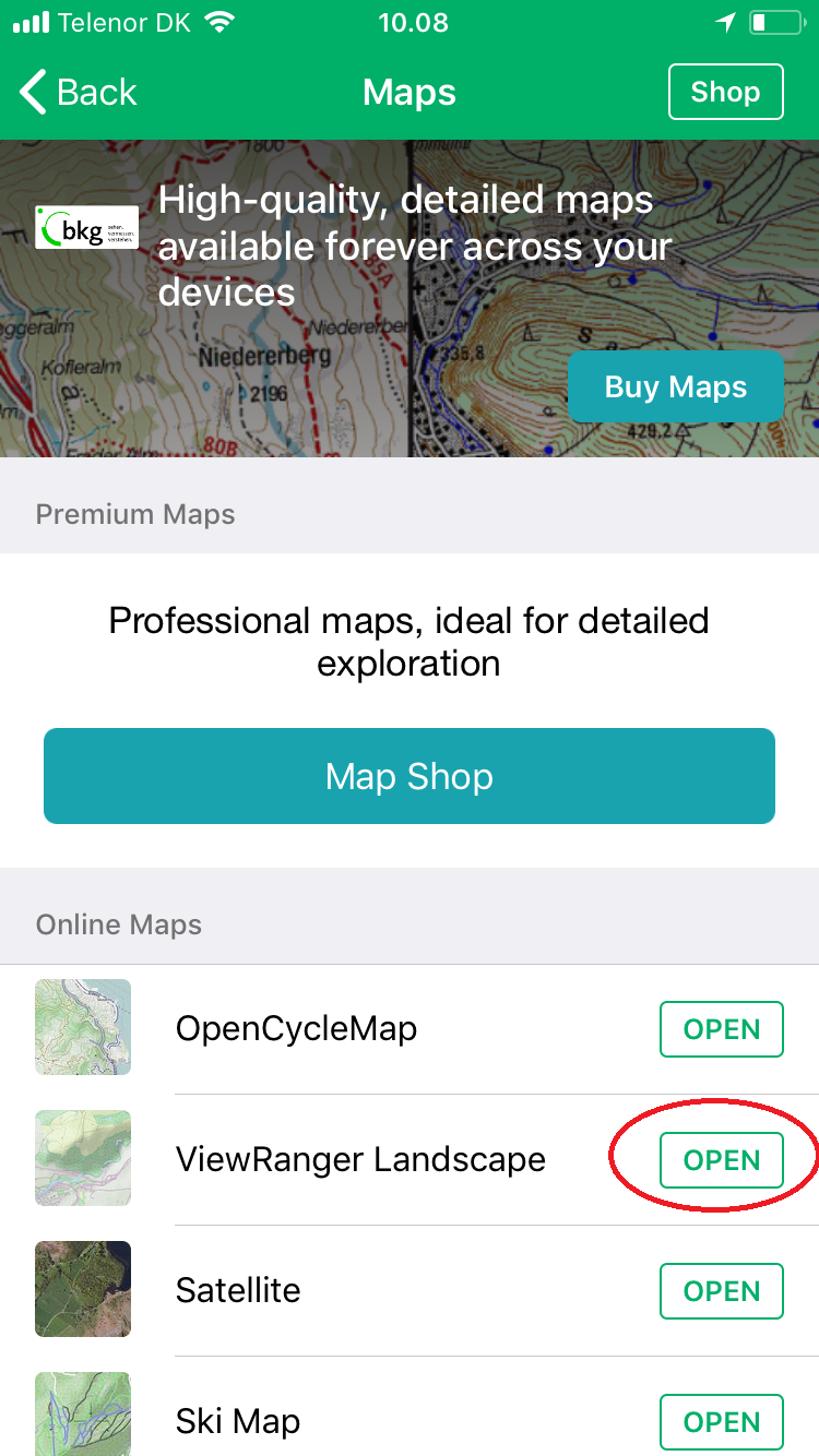 Guide til at downloade et kort til Viewranger - Vores vandre-blog